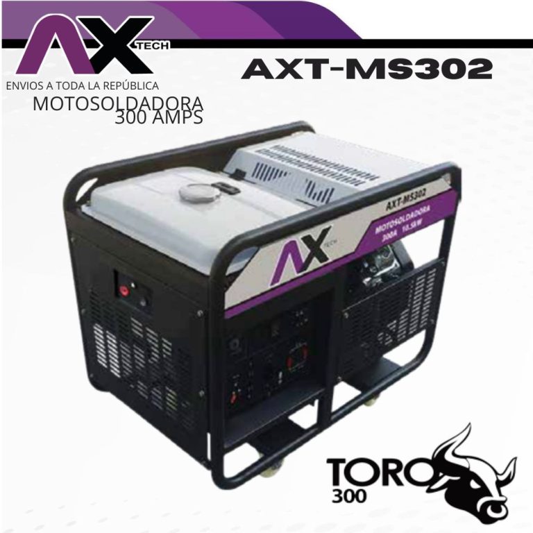 AXT-MS302 MOTOSOLDADORA A GASOLINA DE 300A, 23HP, 11000W / CA, 110-220V ...